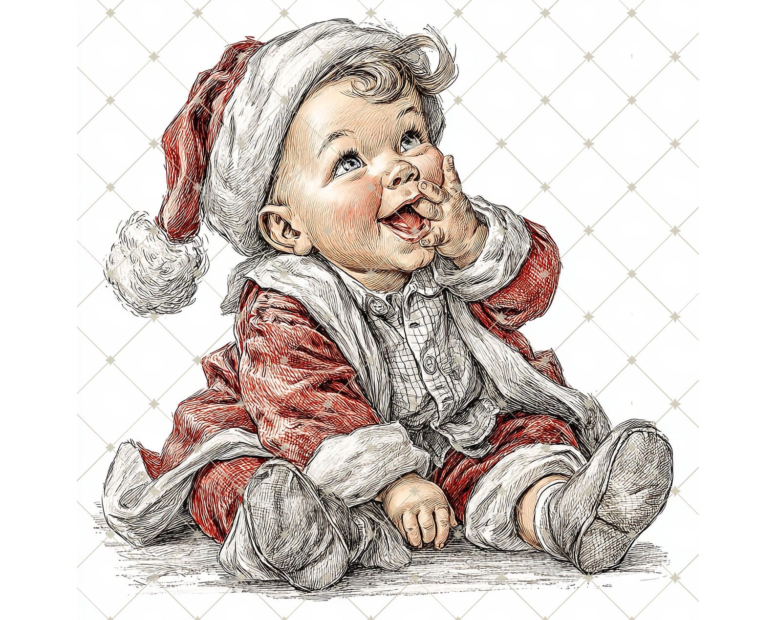 Santa Baby Clipart: Christmas Holiday Graphics (digital Download) - Etsy