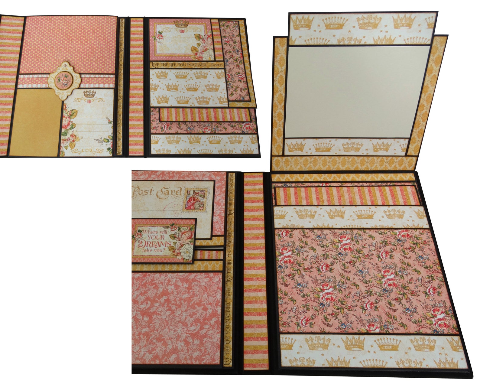 Princess Photo Folios Pack Mini Album Pdftutorial Scrapbook - Etsy