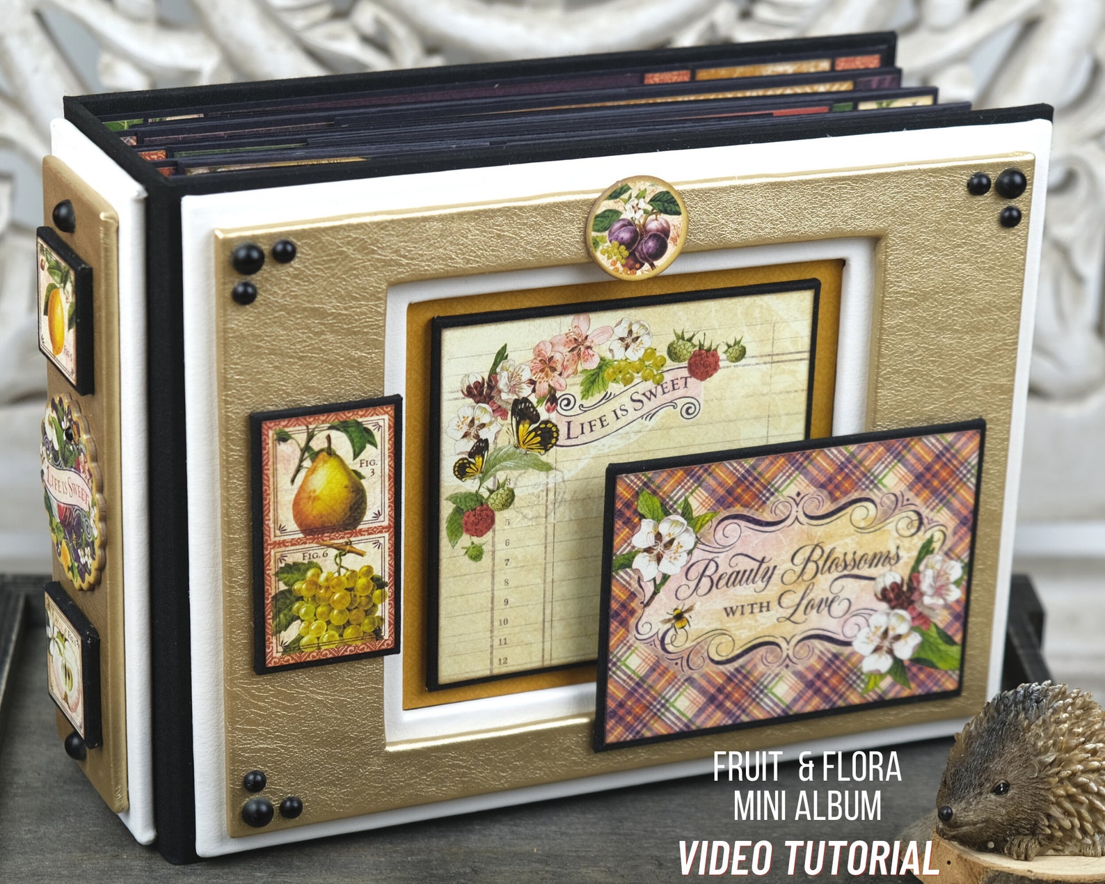 VIDEO TUTORIAL / Fruit & Flora Mini Album Tutorial / Scrapbook - Etsy