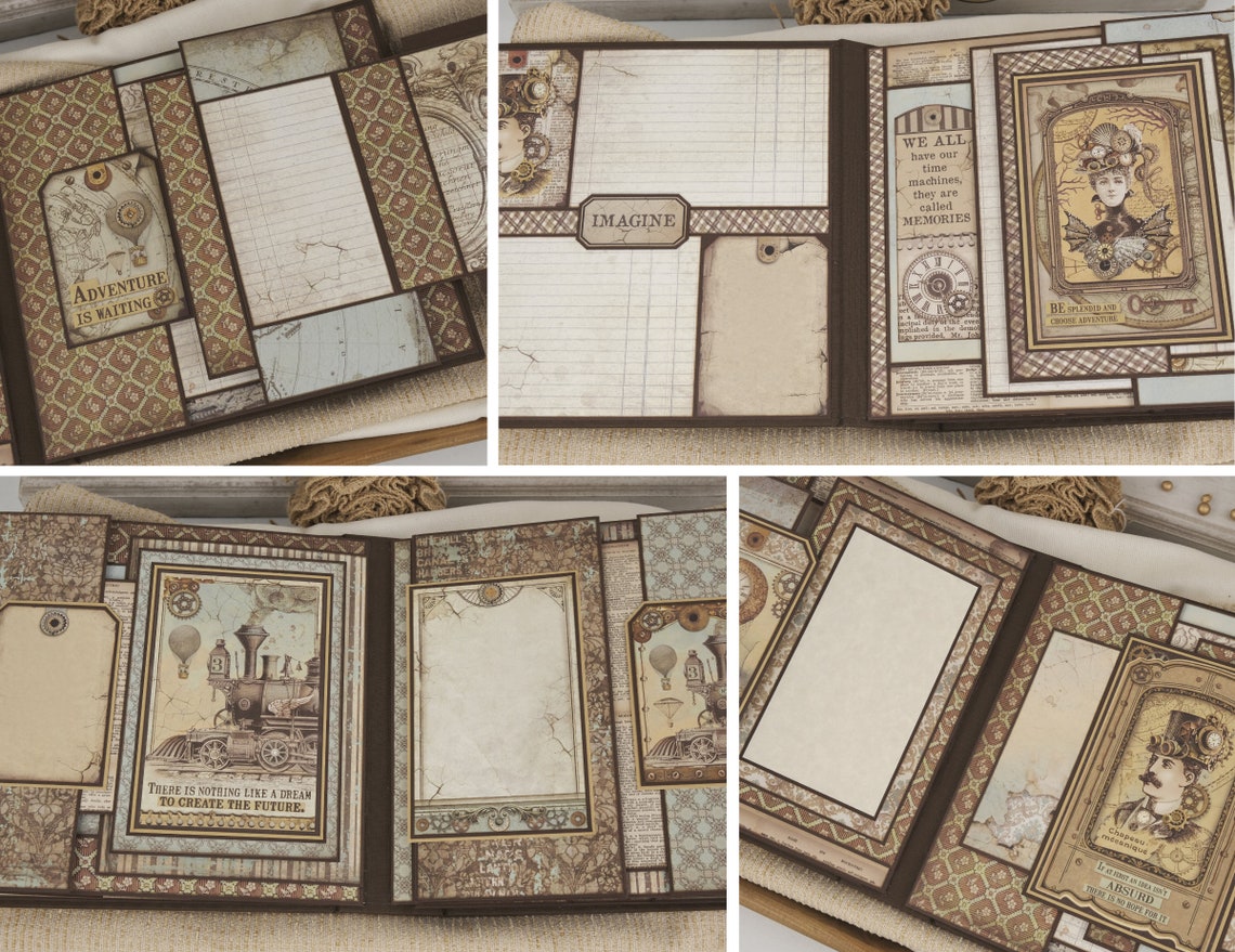 Quick and Easy Stamperia Voyages Fantastiques Mini Album PDF - Etsy