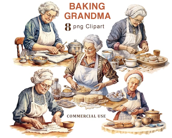Grandma Cooking Clip Art