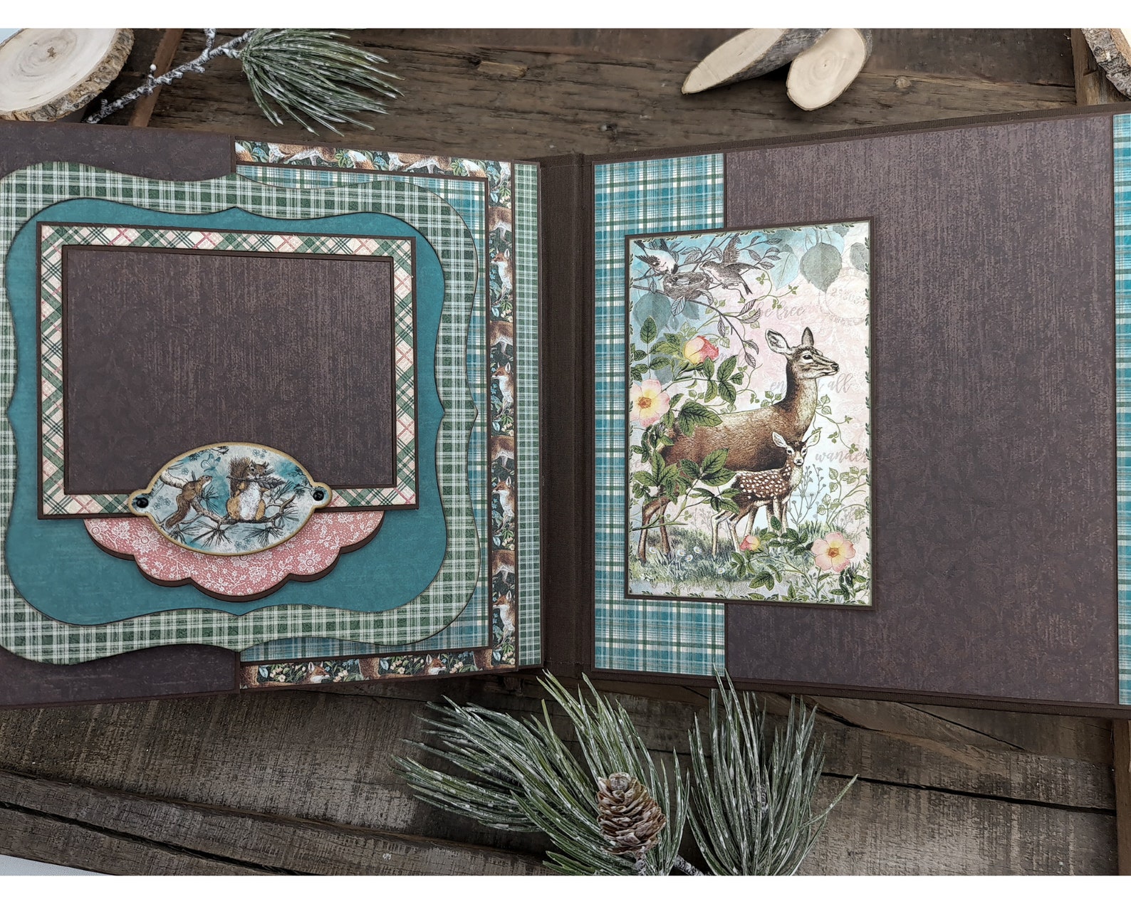 PDF TUTORIAL With Printable Mini Album /scrapbook Templates / Woodland ...