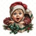 Sweet Christmas Baby Clipart: Holiday Baby Graphics for Cards ...