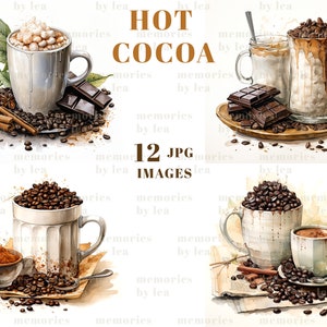 Cocoa Clipart, Hot Chocolate, Mug, Food, Drinks, Sweets JPG Graphics ...