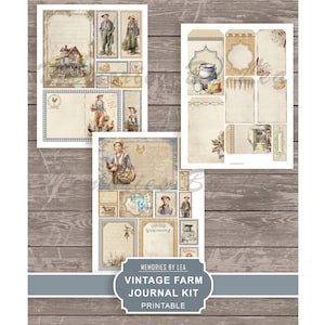 Junk Journal Farm Ephemera Kit, Vintage Farm Journal Kit, Farmhouse ...