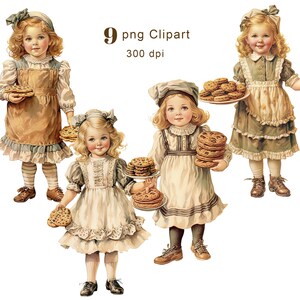 Cookie Girl Clipart, Girl With Cookies PNG Clipart, Baking, Pastry Girl ...