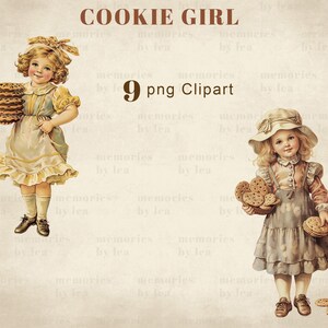 Cookie Girl Clipart, Girl With Cookies PNG Clipart, Baking, Pastry Girl ...