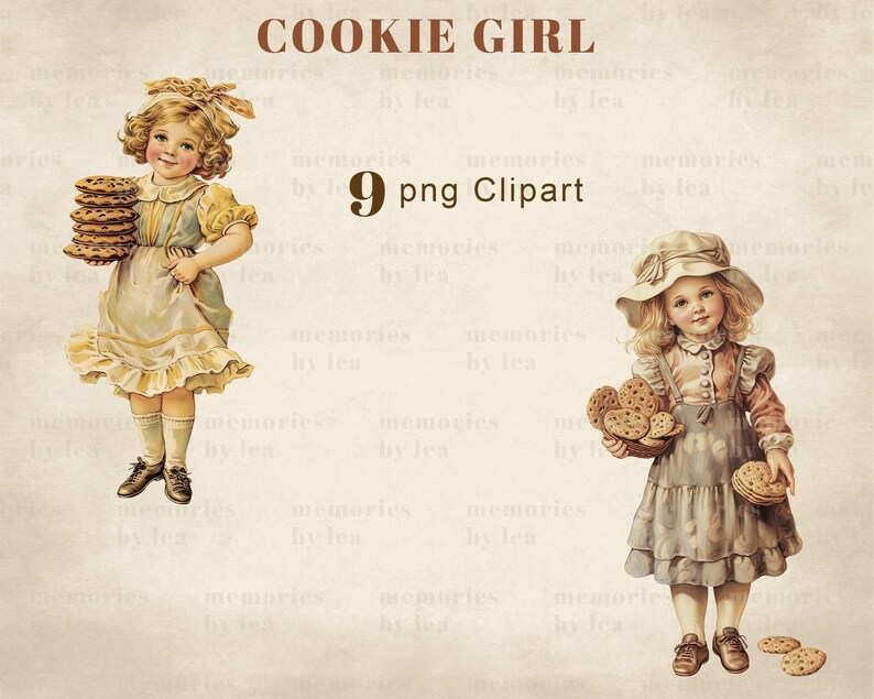Cookie Girl Clipart, Girl With Cookies PNG Clipart, Baking, Pastry Girl ...