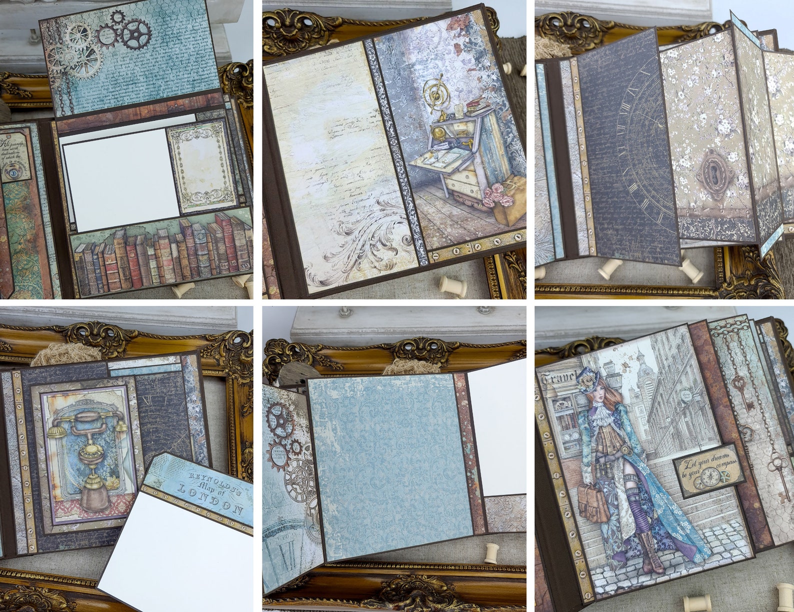 PDF TUTORIAL / Lady Vagabond Mini Album Tutorial / Scrapbook Tutorial ...