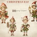 Vintage Christmas Elf Clipart, Elf PNG Clip Art, Winter Elves Graphics ...