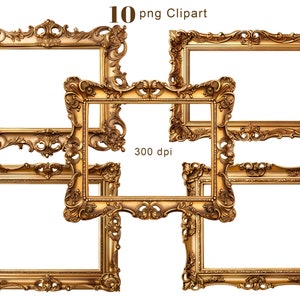 Antique Frames Clipart, Vintage Ornate Frames PNG Clip Art, Victorian ...