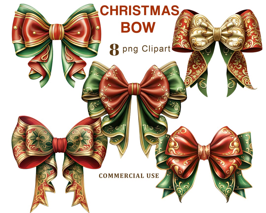 Christmas Bow Clipart, Christmas Accessories PNG Clip Art, Xmas ...