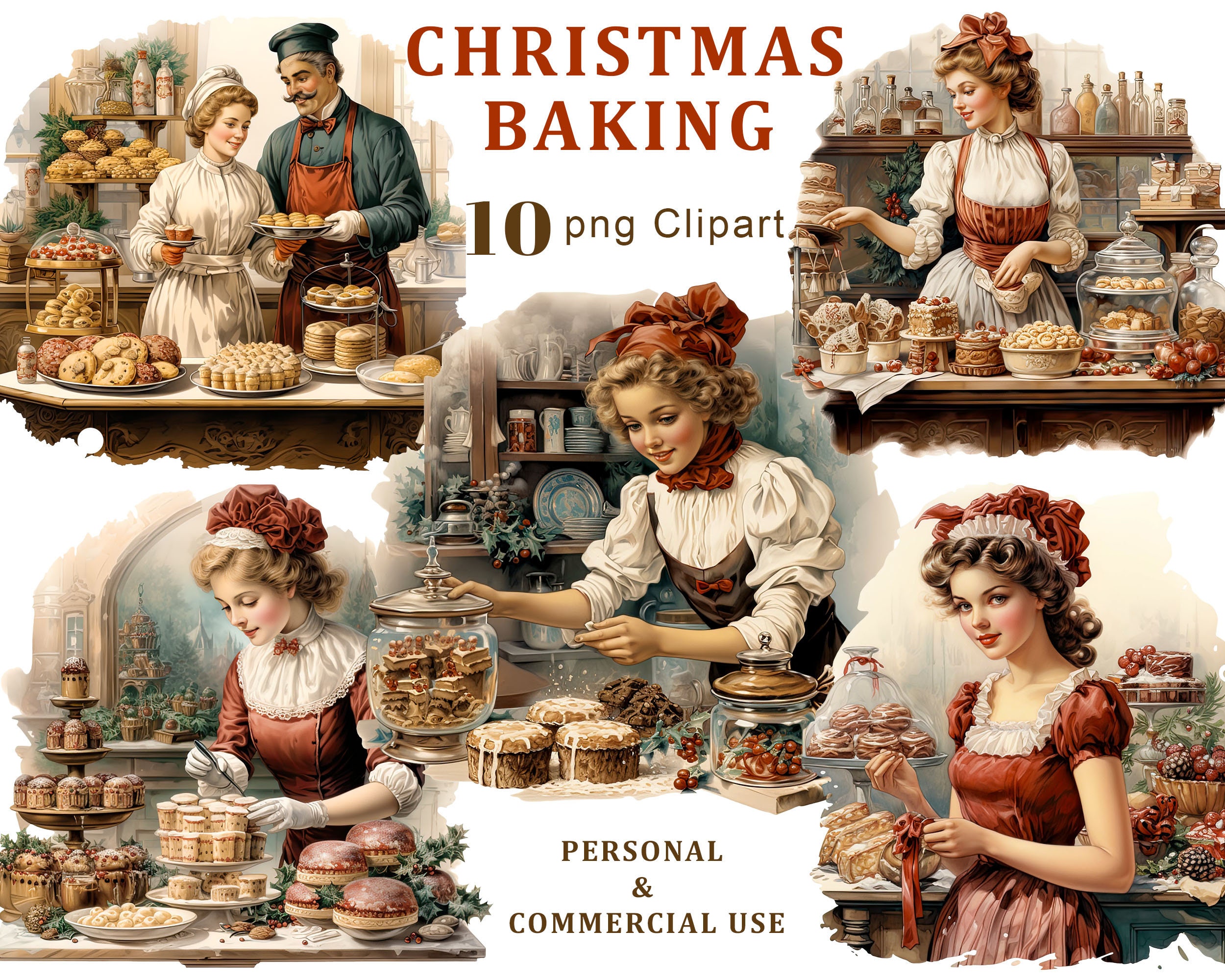 Vintage Baking Clipart