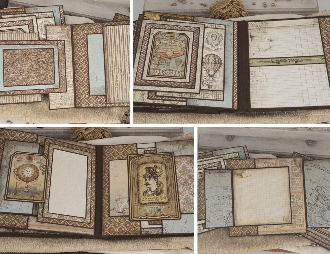 Quick and Easy Stamperia Voyages Fantastiques Mini Album PDF - Etsy