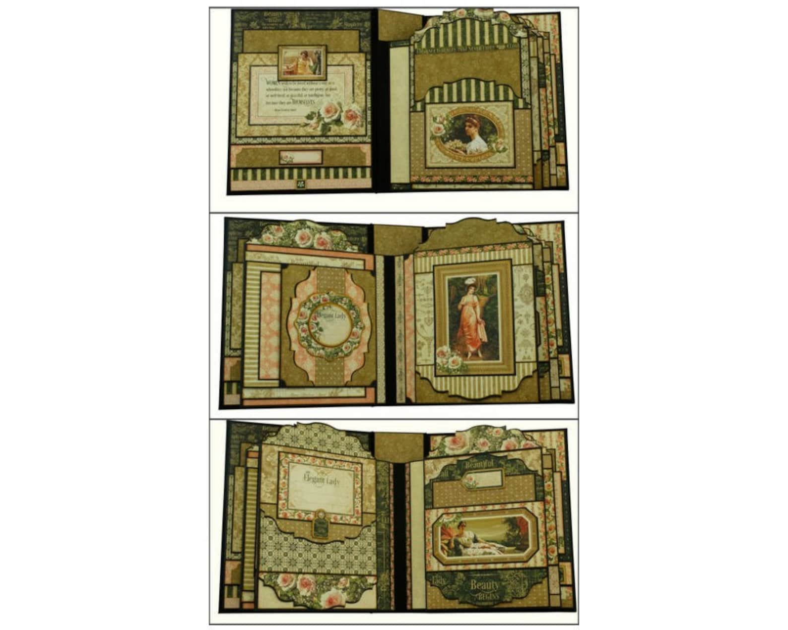 Portrait Of A Lady Mini Album PDF Tutorial Scrapbook PDF | Etsy