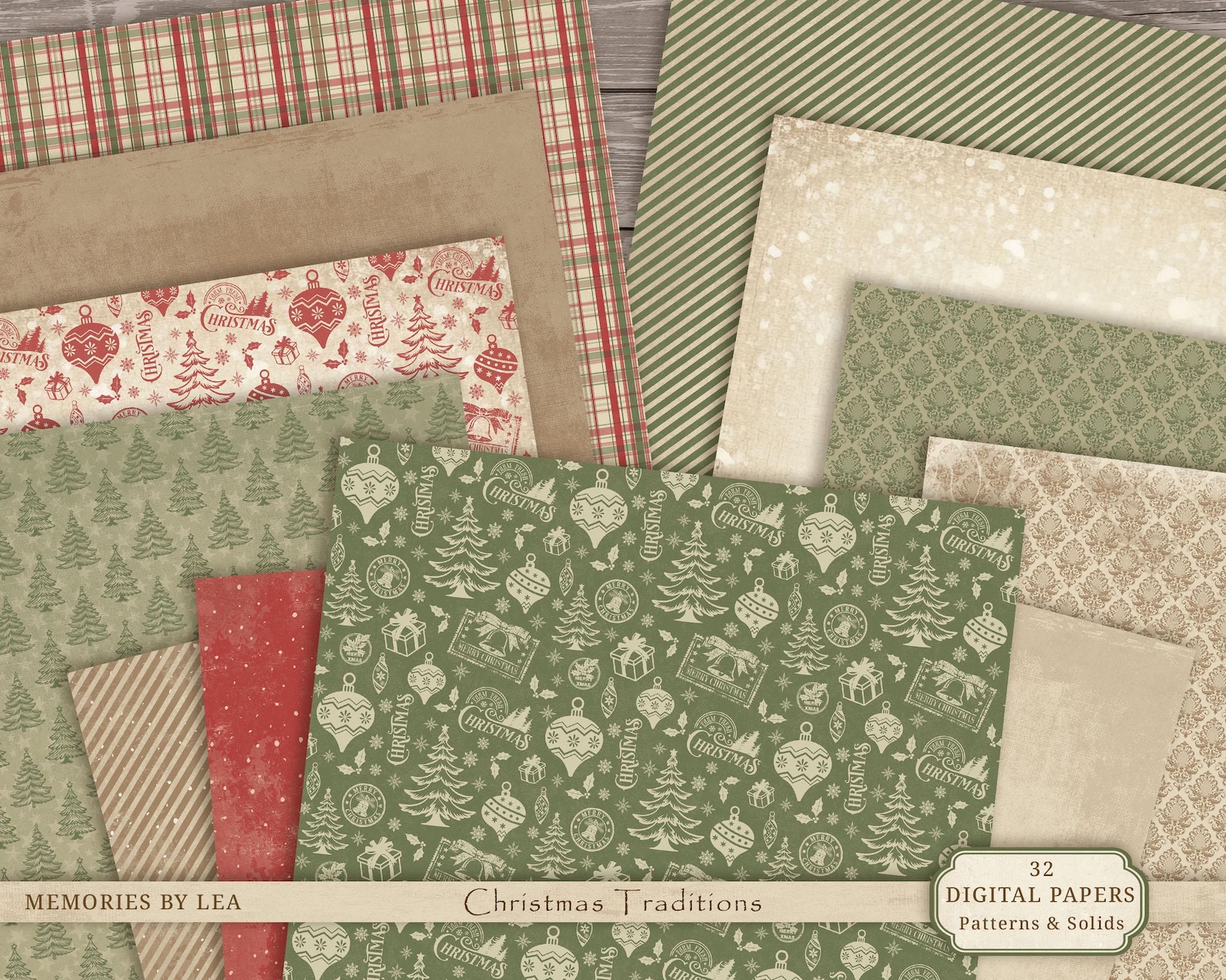 Christmas Traditions Paper Pack: Victorian-inspired Scrapbooking ...
