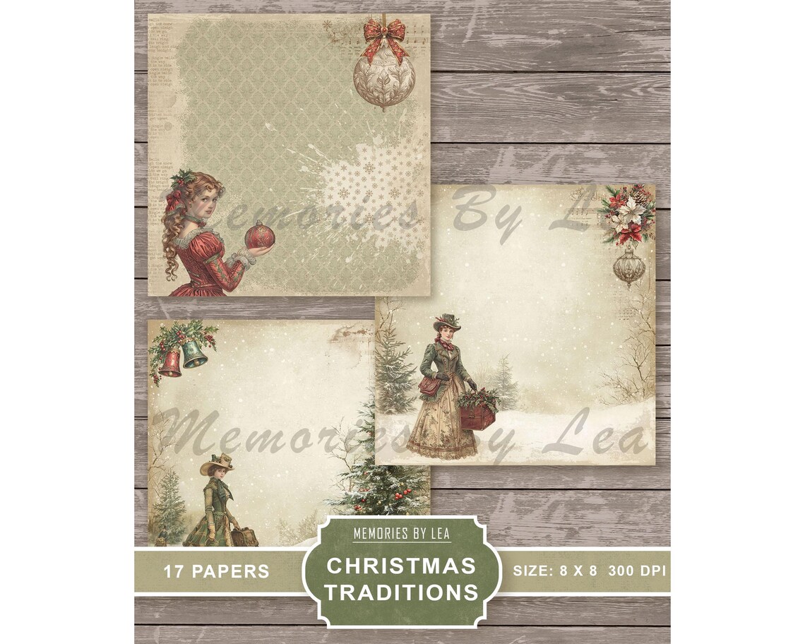 Christmas Traditions Paper Pack: Victorian-inspired Scrapbooking ...