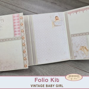 Baby Girl Folio Printable Kit, Baby Girl Junk Journal Folio, Baby ...