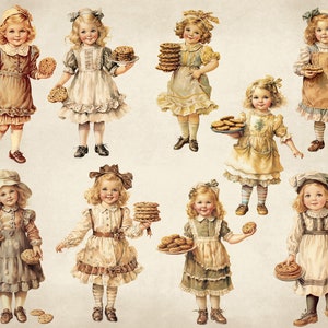 Cookie Girl Clipart, Girl With Cookies PNG Clipart, Baking, Pastry Girl ...