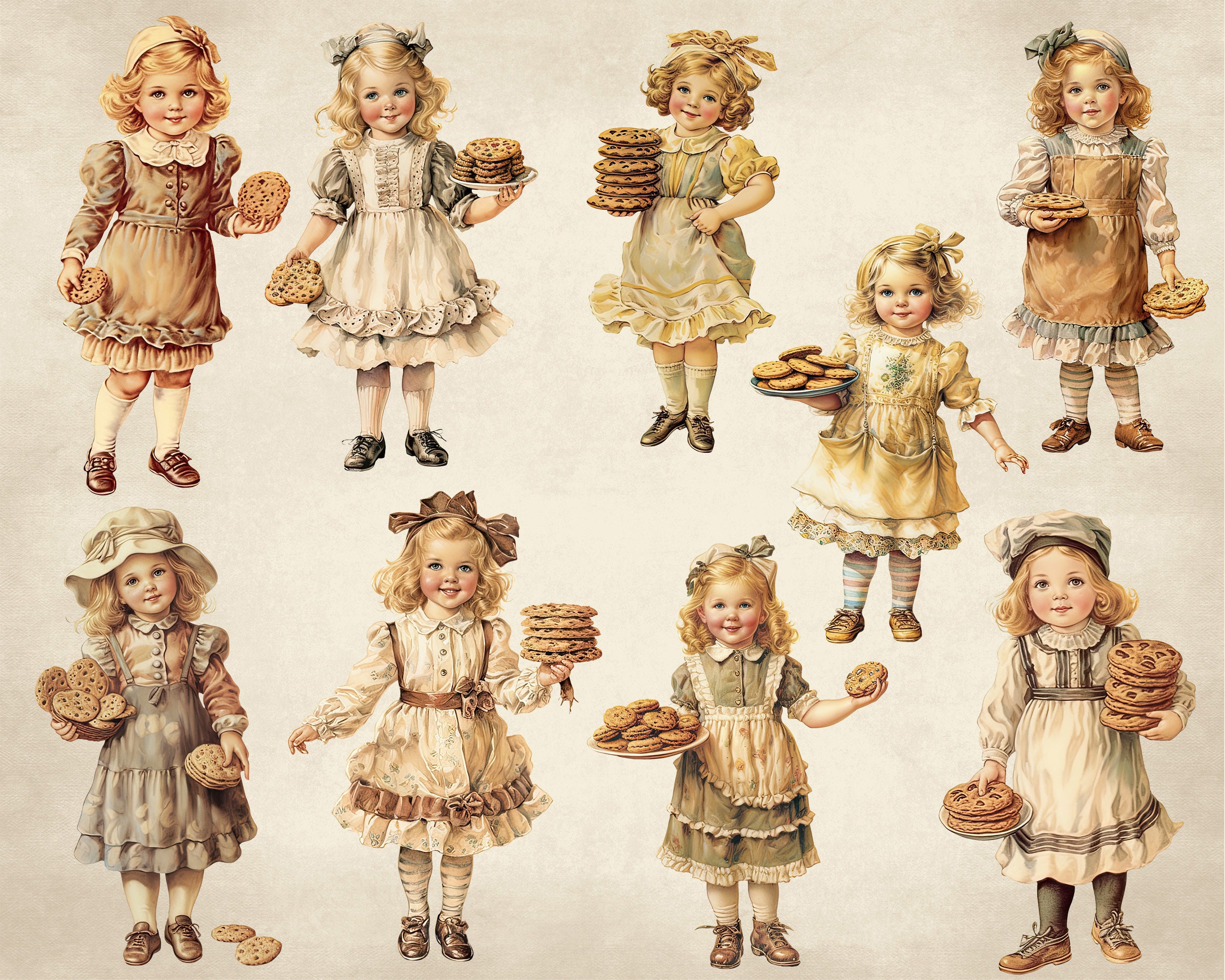 Cookie Girl Clipart, Girl With Cookies PNG Clipart, Baking, Pastry Girl ...