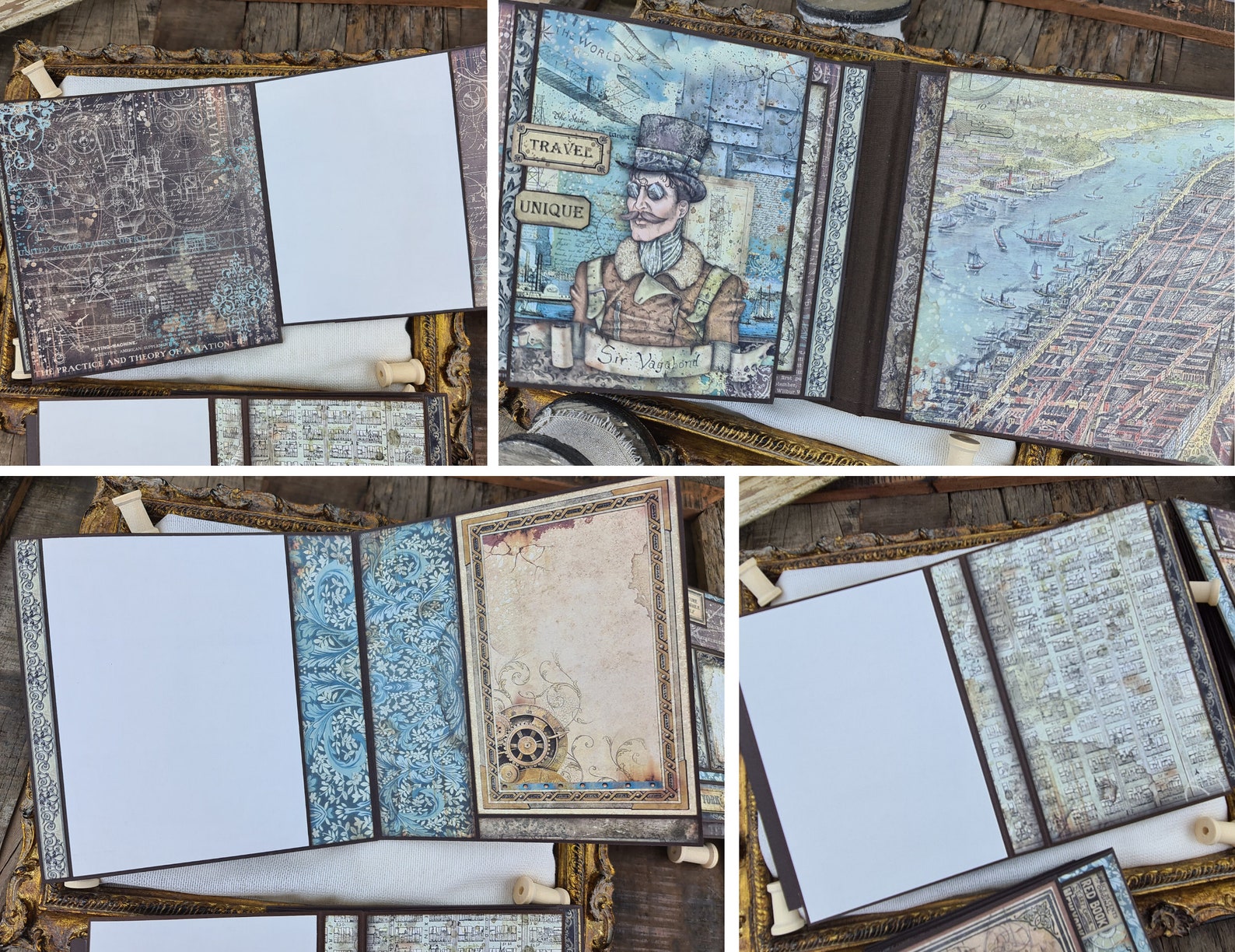 PDF VIDEO TUTORIAL / Travel Themed aviator Mini Album - Etsy