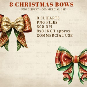 Christmas Bow Clipart, Christmas Accessories PNG Clip Art, Xmas ...