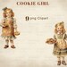 Cookie Girl Clipart, Girl With Cookies PNG Clipart, Baking, Pastry Girl ...