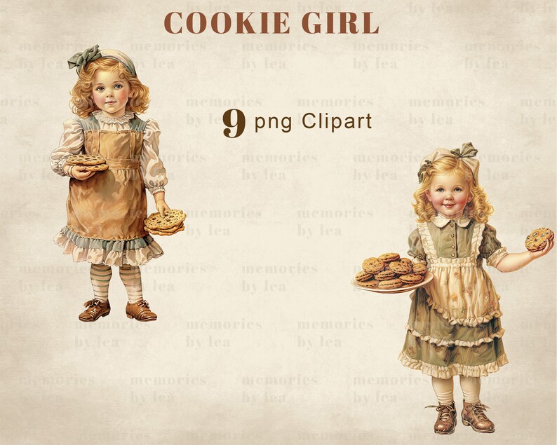 Cookie Girl Clipart, Girl With Cookies PNG Clipart, Baking, Pastry Girl ...