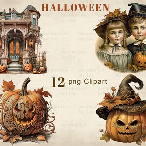 Pumpkin Clipart Set, Autumn Graphic for Scrapbook, Junk Journal, Fall ...