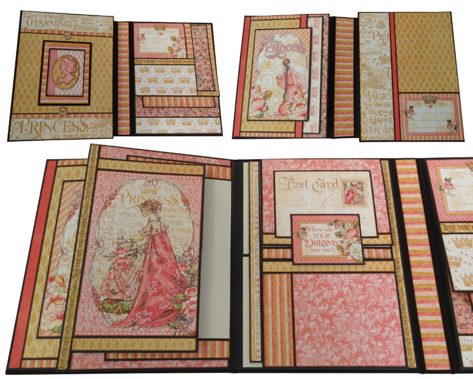 Princess Collection Mini Album Pdftutorial Photo Folio | Etsy