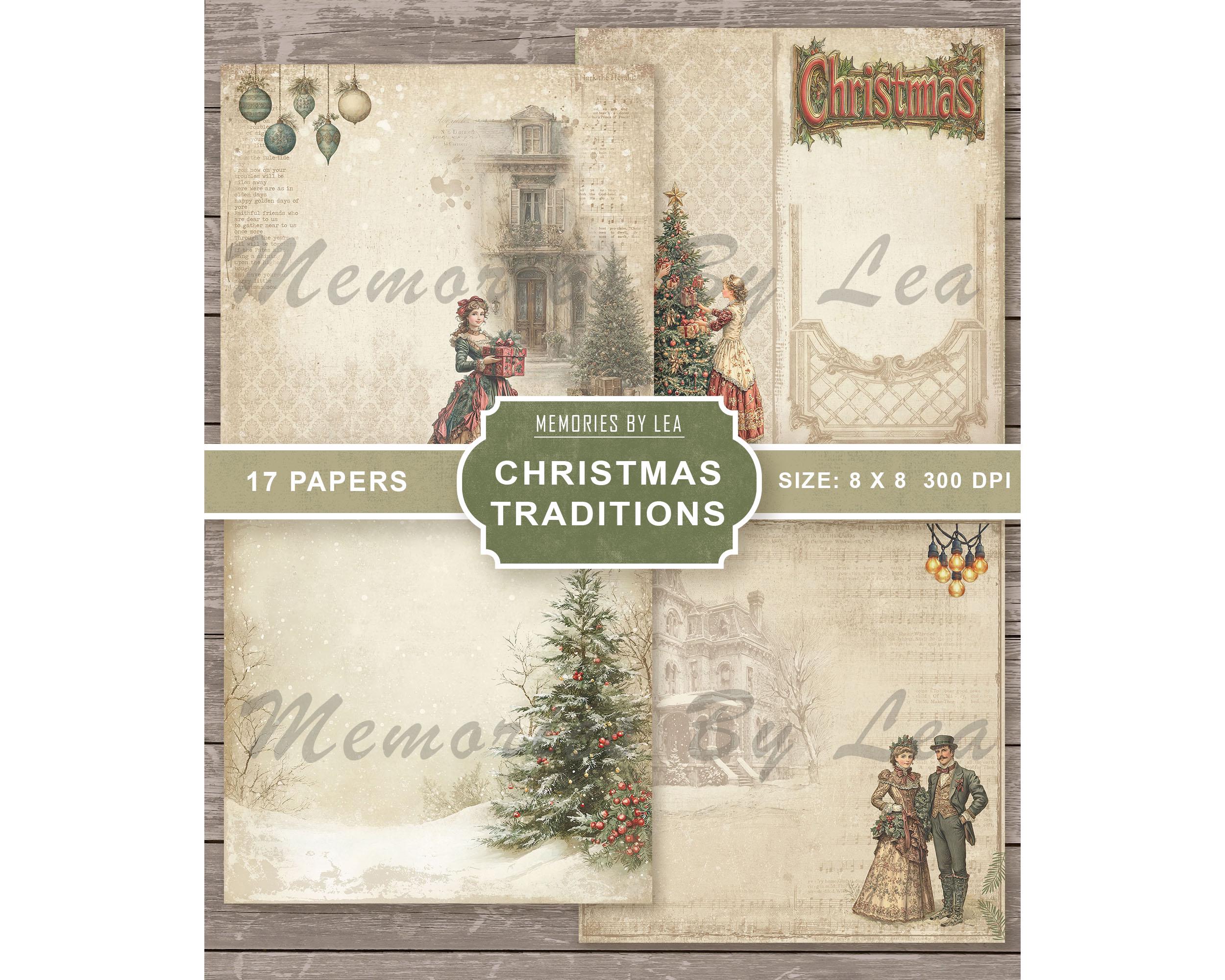 Christmas Traditions Paper Pack: Victorian-inspired Scrapbooking ...