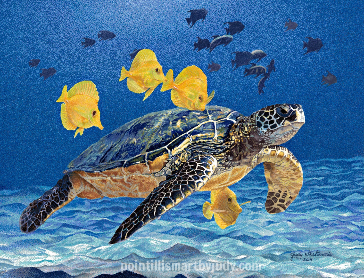Sea Turtle Art Print - Etsy