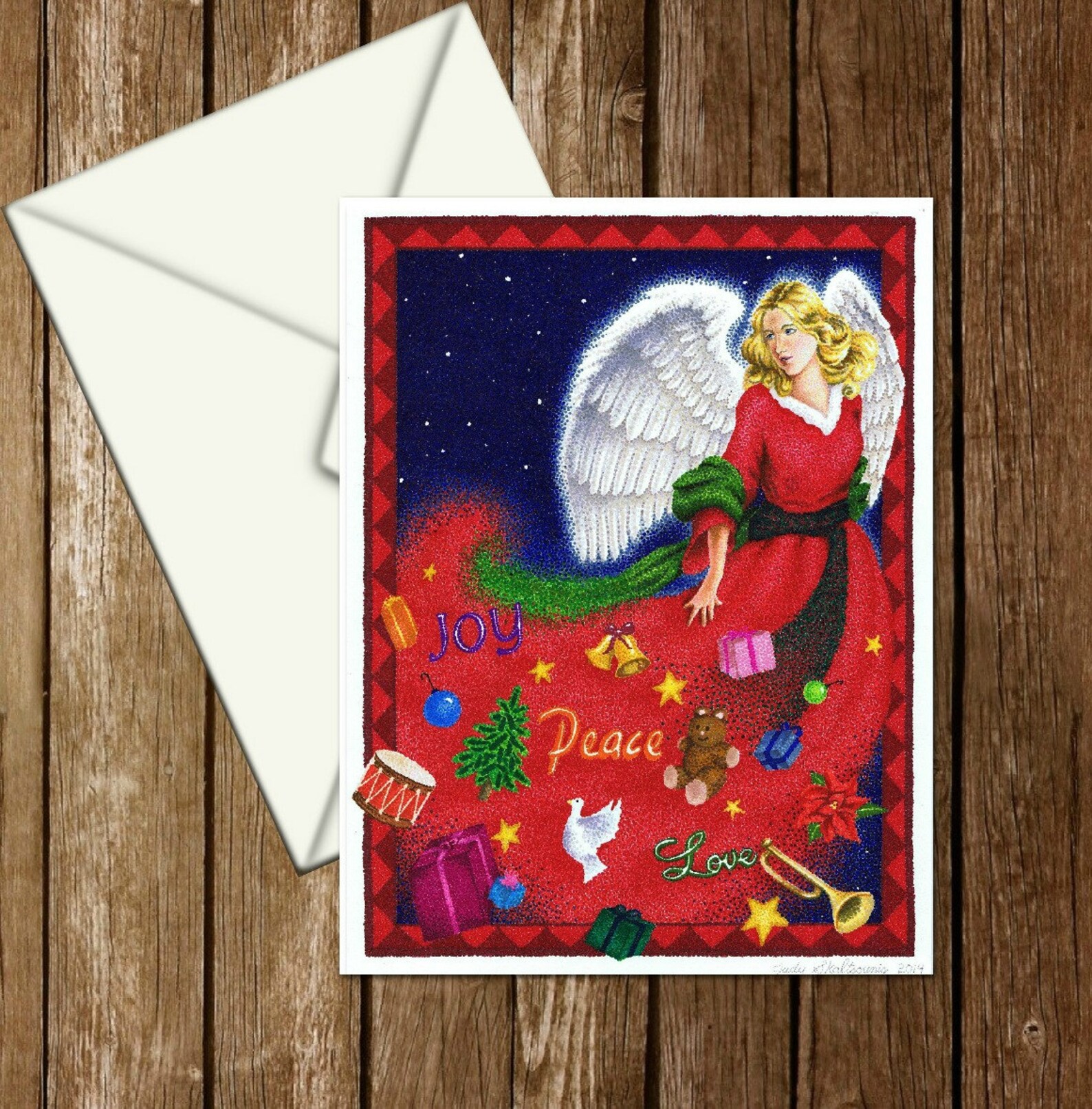 Christmas Angel Cards - Etsy