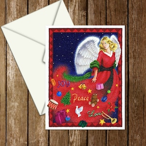 Christmas Angel Cards - Etsy