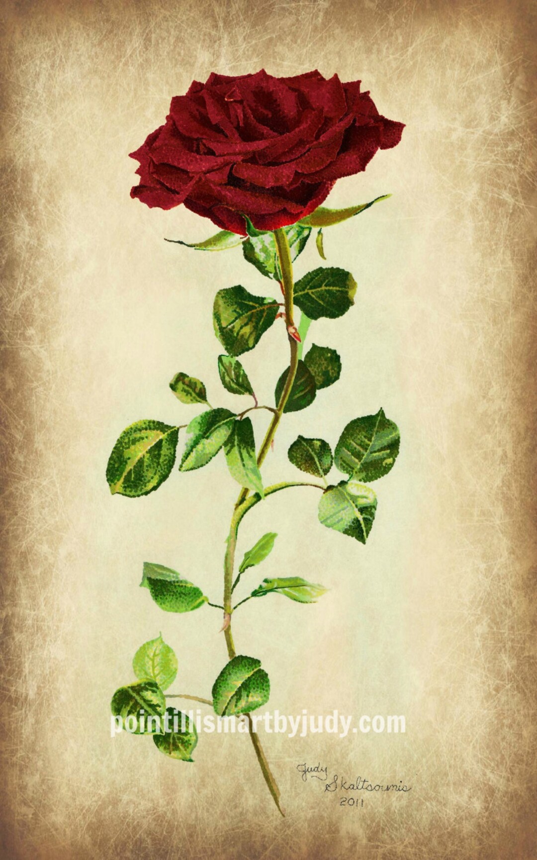 Red Rose Art Print - Etsy