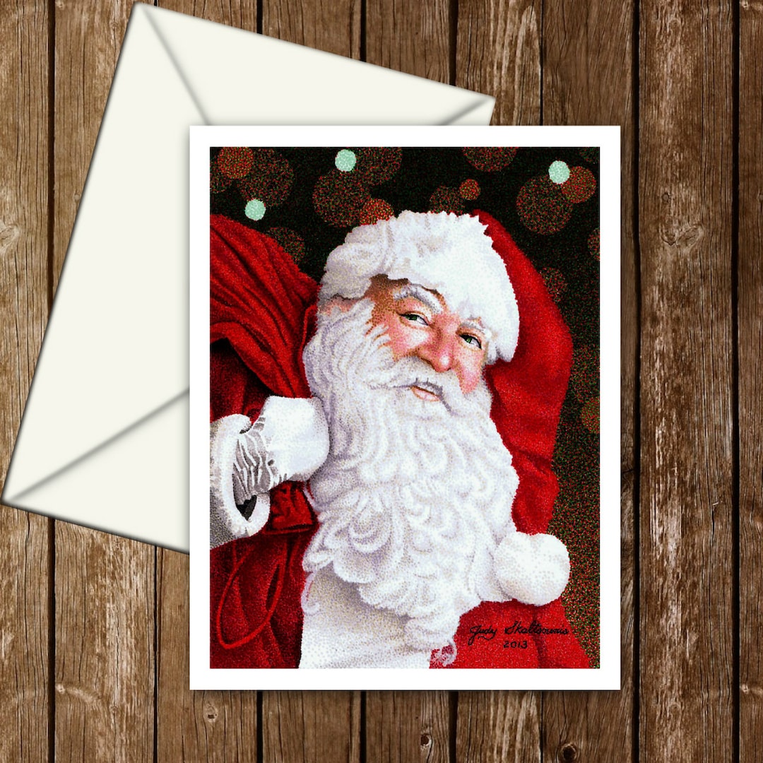 Santa Claus Christmas Cards - Etsy