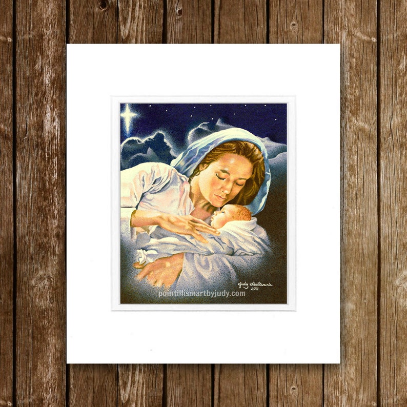 Mary and Baby Jesus Art Print - Etsy