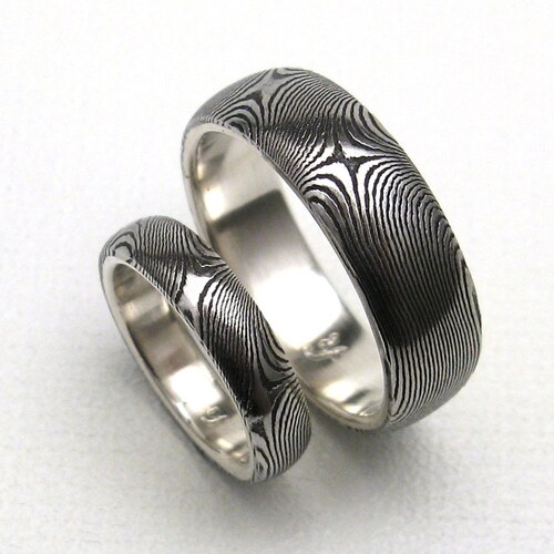 Genuine Stainless Damascus Steel Ring PD25 - Etsy