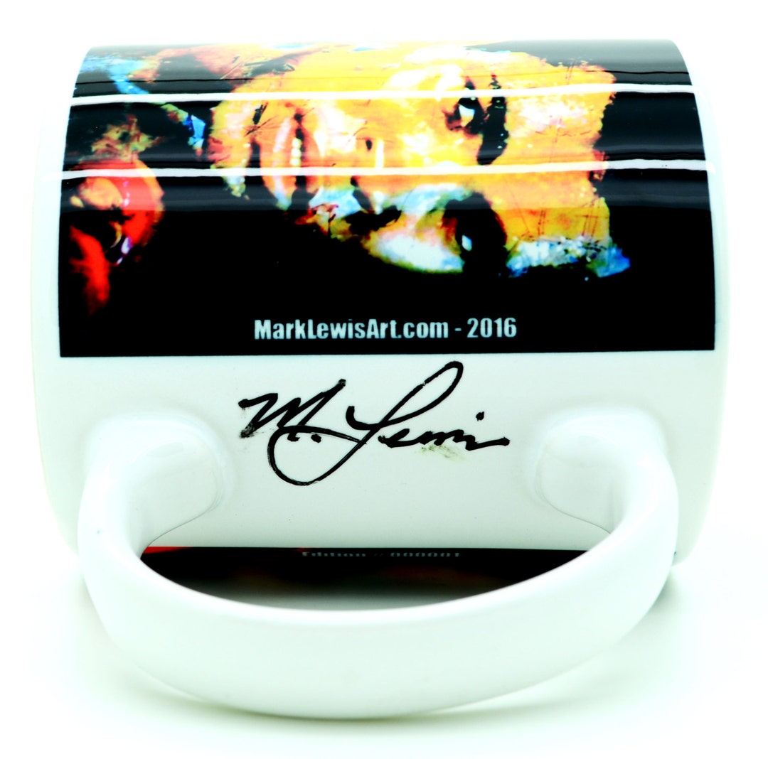 Hand-signed Muhammad Ali Coffee Cup Mark Lewis Artwork ® Collectible ...