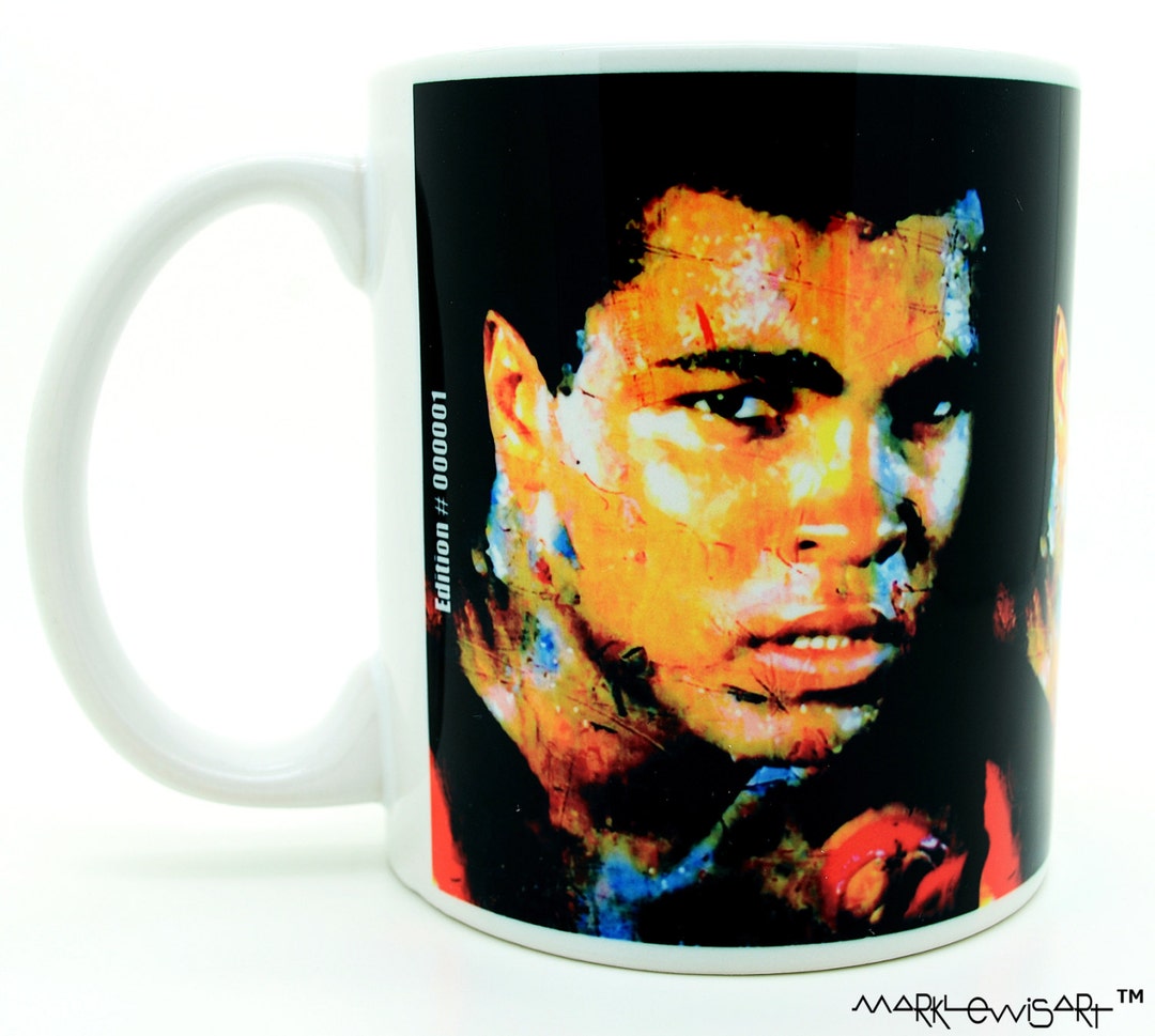 Muhammad Ali Mug Signed by Mark Lewis Art ® Collectible Coffee Cup ...