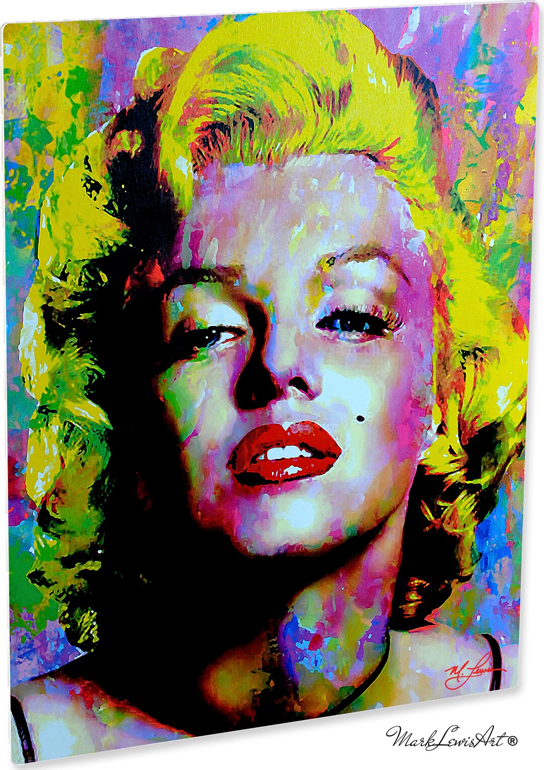 Marilyn Monroe Wall Art Print on Aluminum Signed by Mark Lewis ...