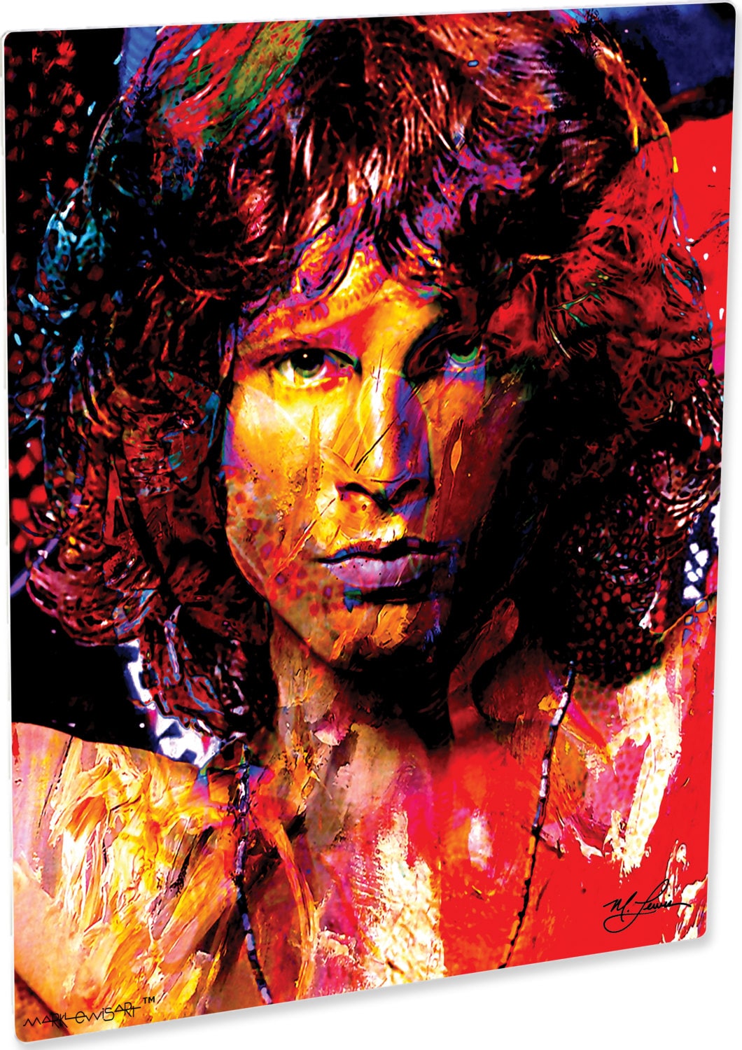 Jim Morrison Wall Art Print on Aluminum Signed Mark Lewis Art ® Home ...