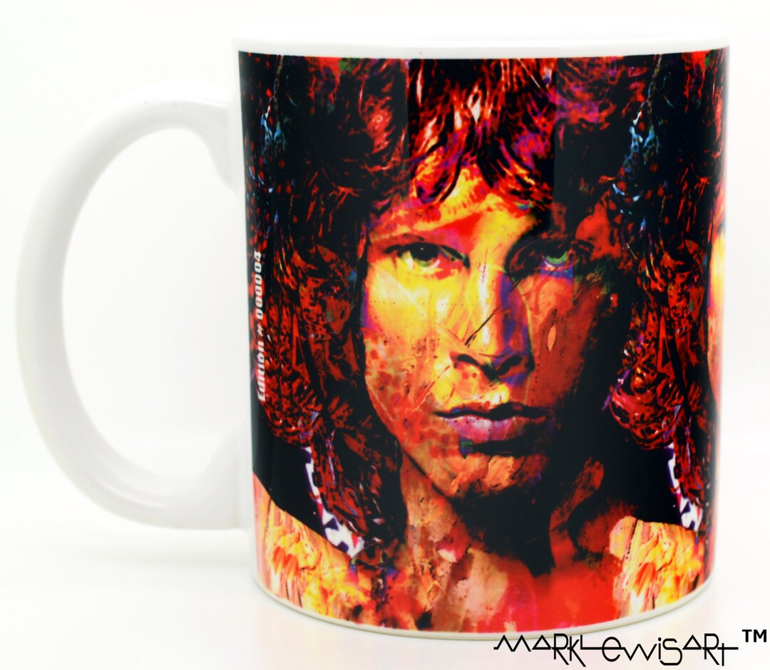 Jim Morrison Mug Signed by Mark Lewis Art ® Collectible Coffee Cup ...