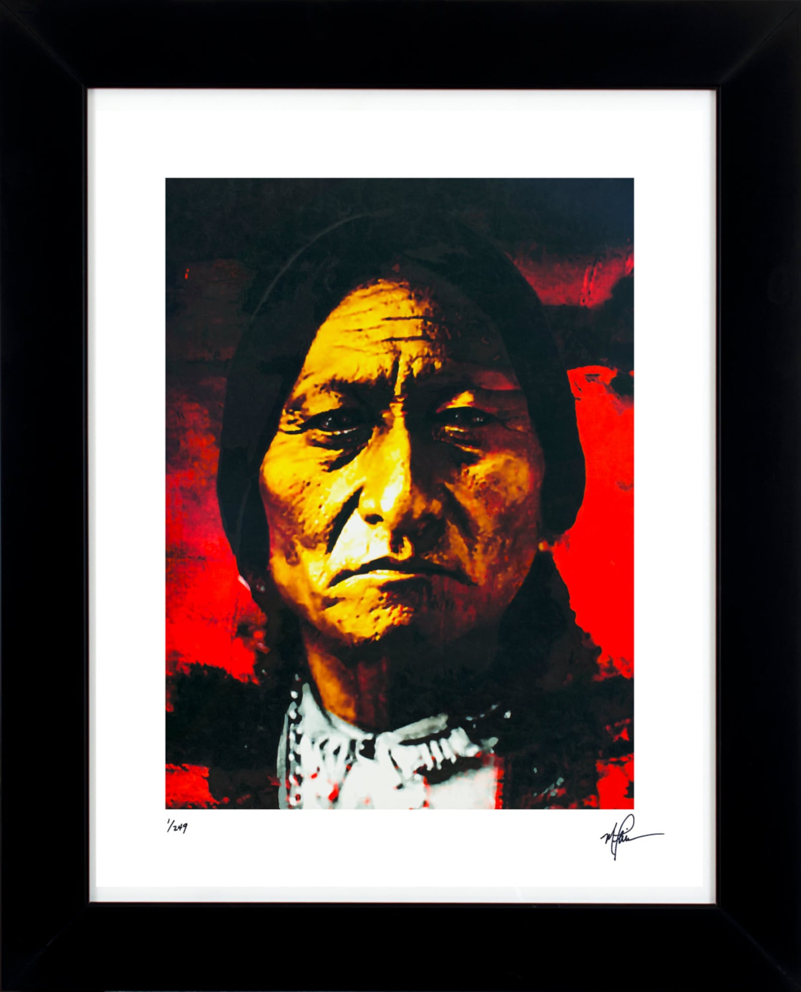 Sitting Bull Art Print Wall Decor - Framed Limited Edition Art by Mark ...