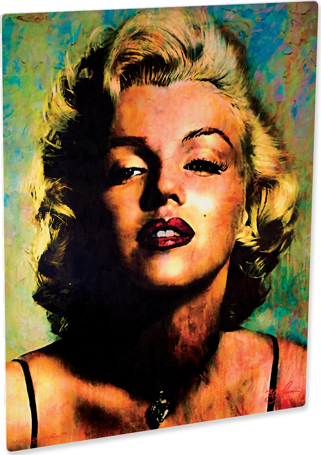 Marilyn Monroe Wall Art Print on Aluminum Signed by Mark Lewis ...