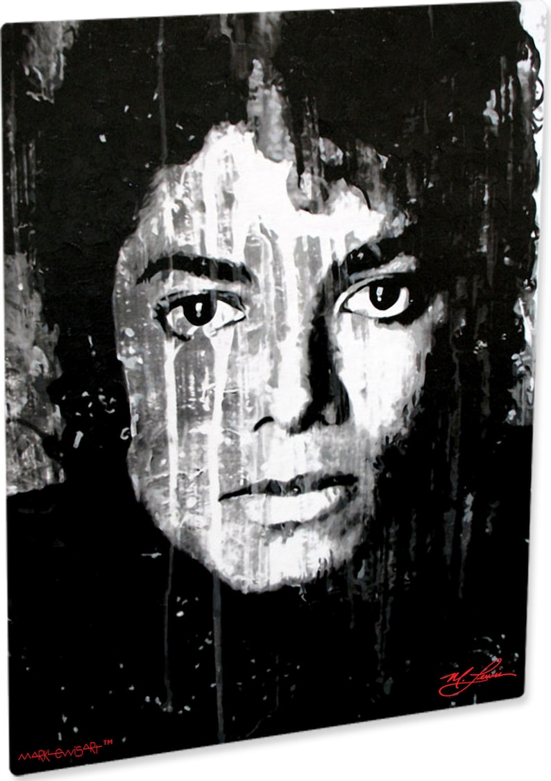 Michael Jackson Art Print on Metal Abstract Artwork Signed Print 8 X 10 ...