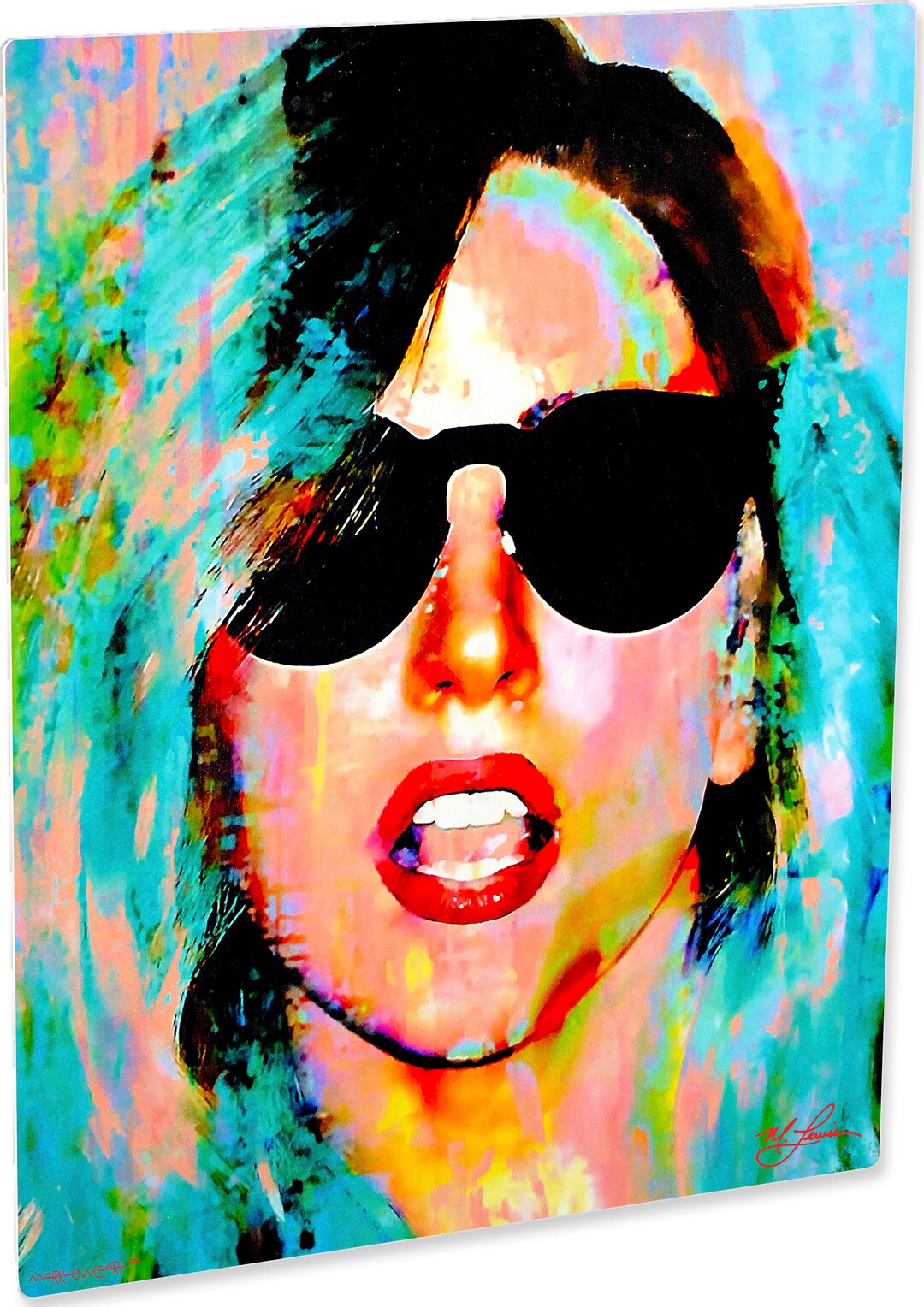 Lady Gaga Wall Art Print on Aluminum Signed by Mark Lewis ® - Vibrant ...