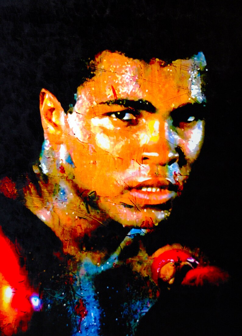Muhammad Ali Art Print Abstract Artwork Signed Framed Print Art by Mark ...