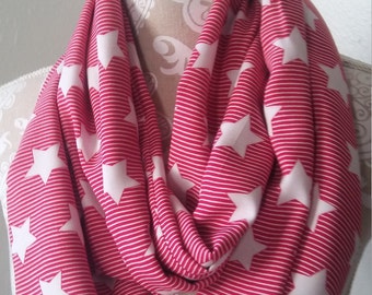 Red and white scarf | Etsy