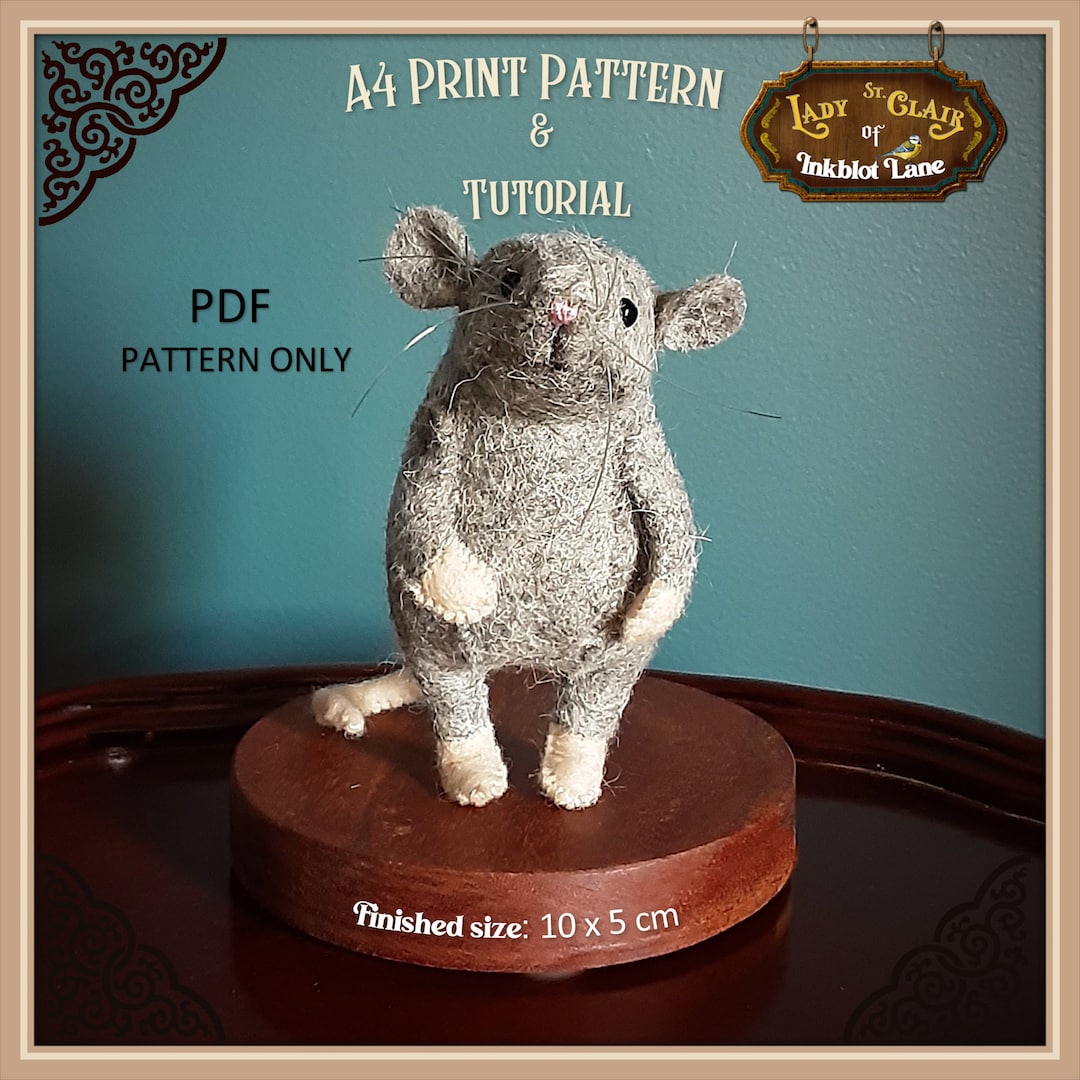Milton Mouse Felt Friend SEWING PATTERN & Tutorial PDF Instant Download ...